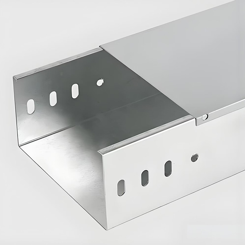Fully Enclosed Steel Cable Tray 3m - Wall Mount & Non-Flammable